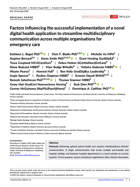 New Australian Study Evaluates Pulsara Implementation Process