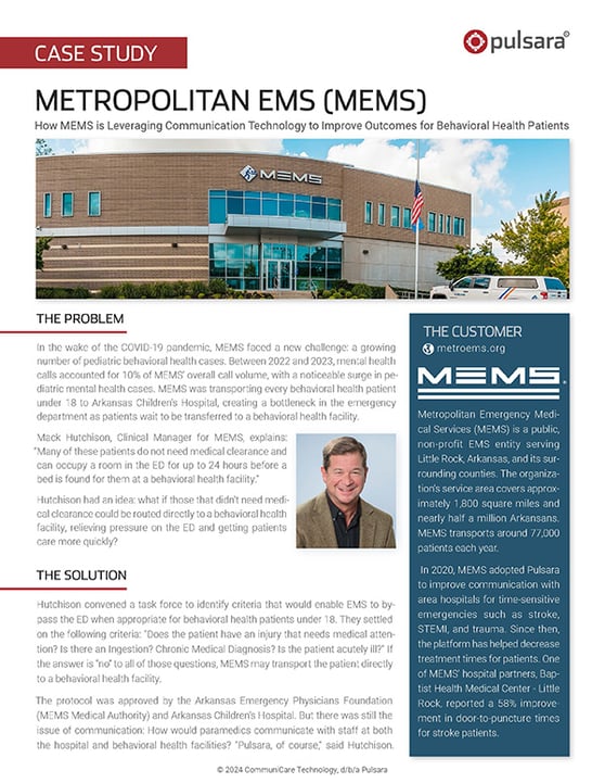 Case Study: Arkansas EMS Dept. Enhances Pediatric Behavioral Health ...