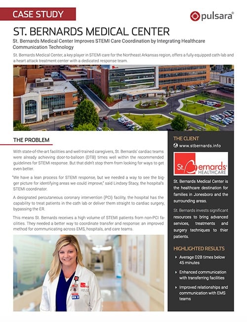 St. Bernards Medical Center Improves STEMI Care Coordination (Case Study)